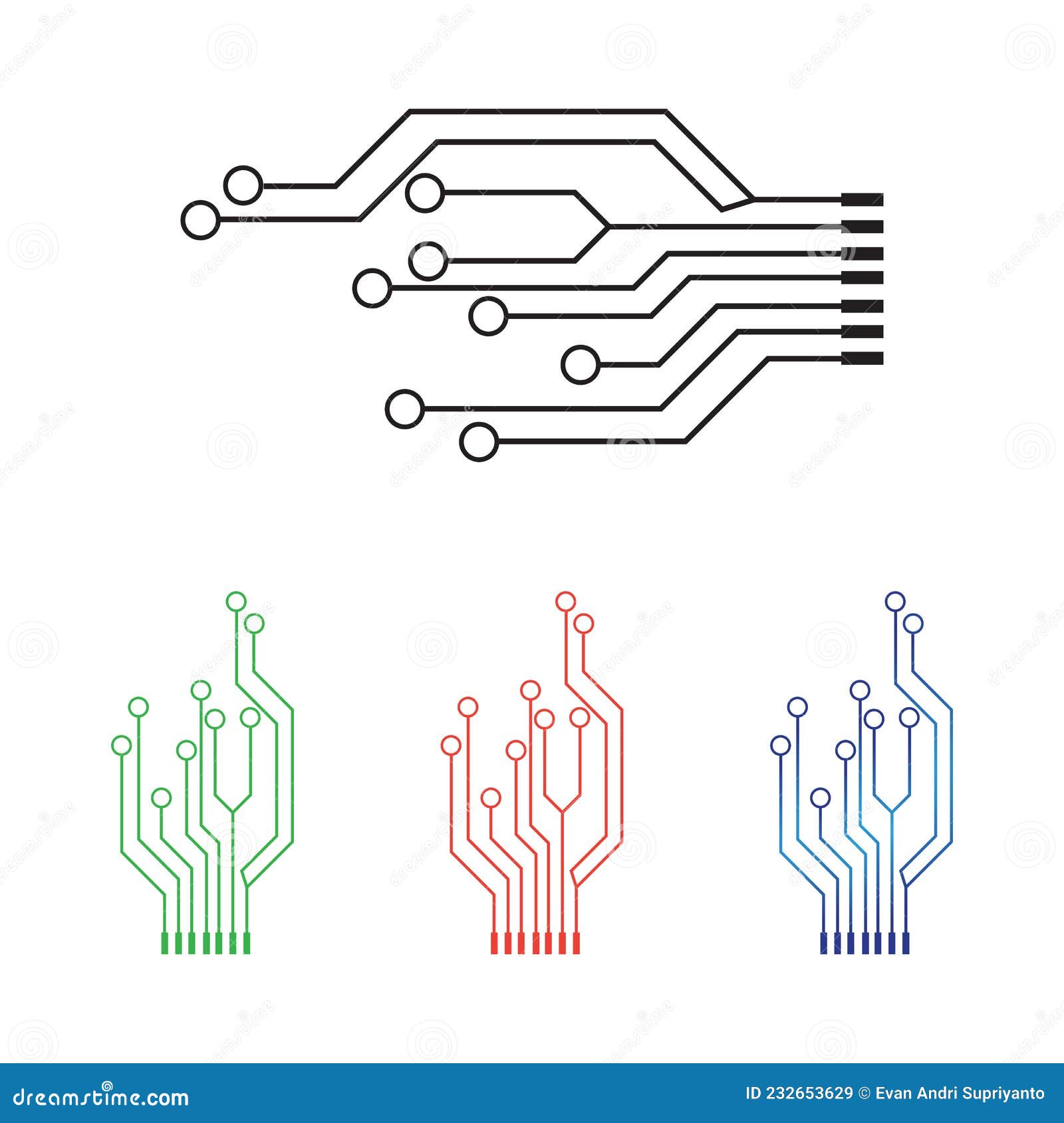 Circuit Logo Template Vector Illustration Icon Design Stock Vector ...