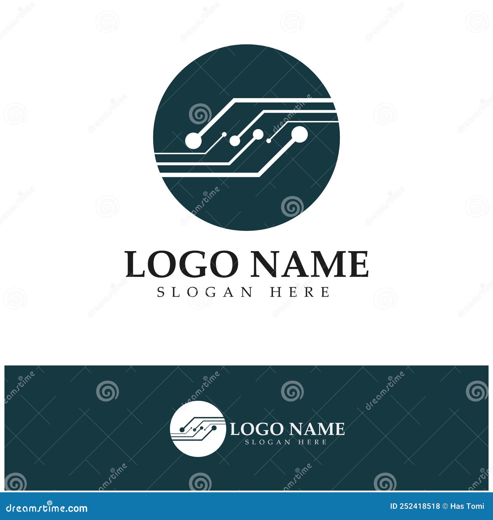 Circuit Logo Template Vector Stock Vector - Illustration of connection ...