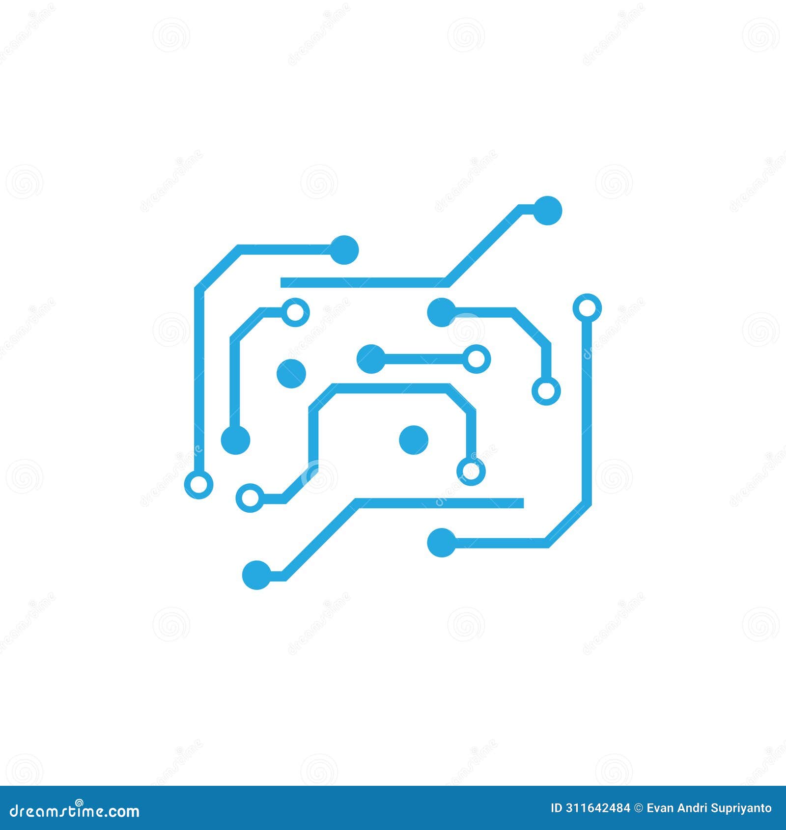 Circuit Logo Vector Element Symbol and Design Stock Vector ...