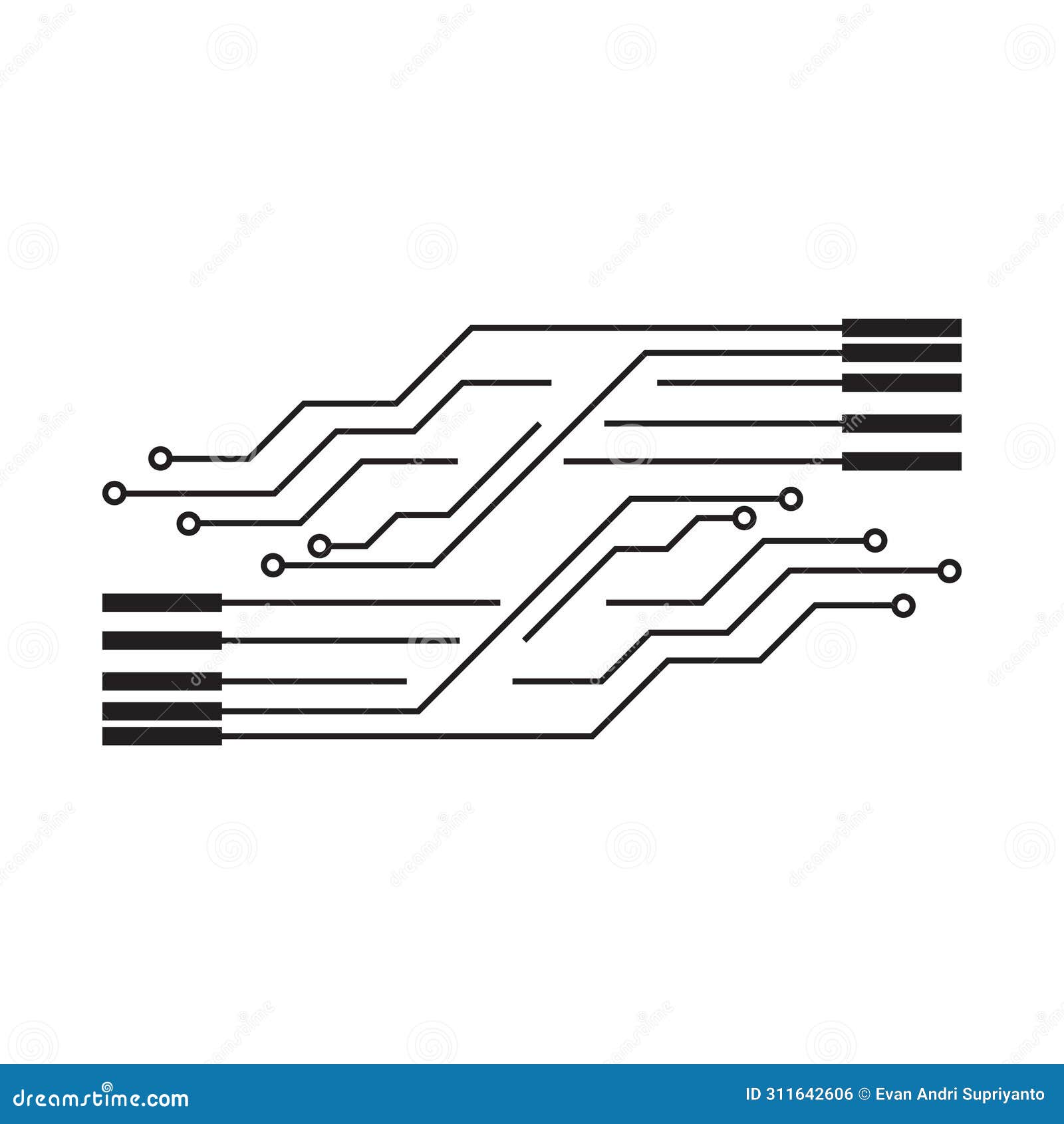 Circuit Logo Vector Element Symbol and Design Stock Vector ...