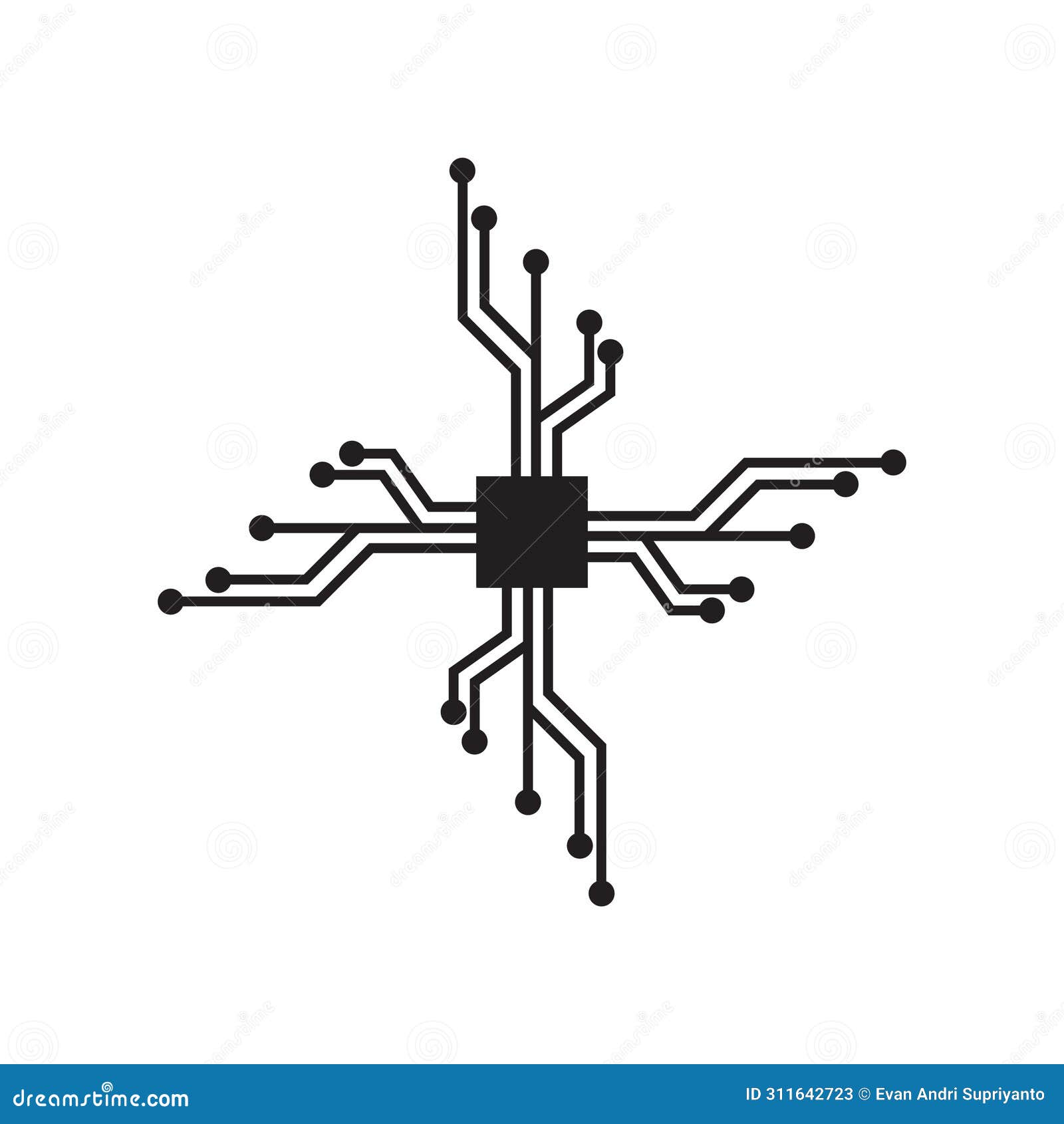Circuit Logo Vector Element Symbol and Design Stock Vector ...