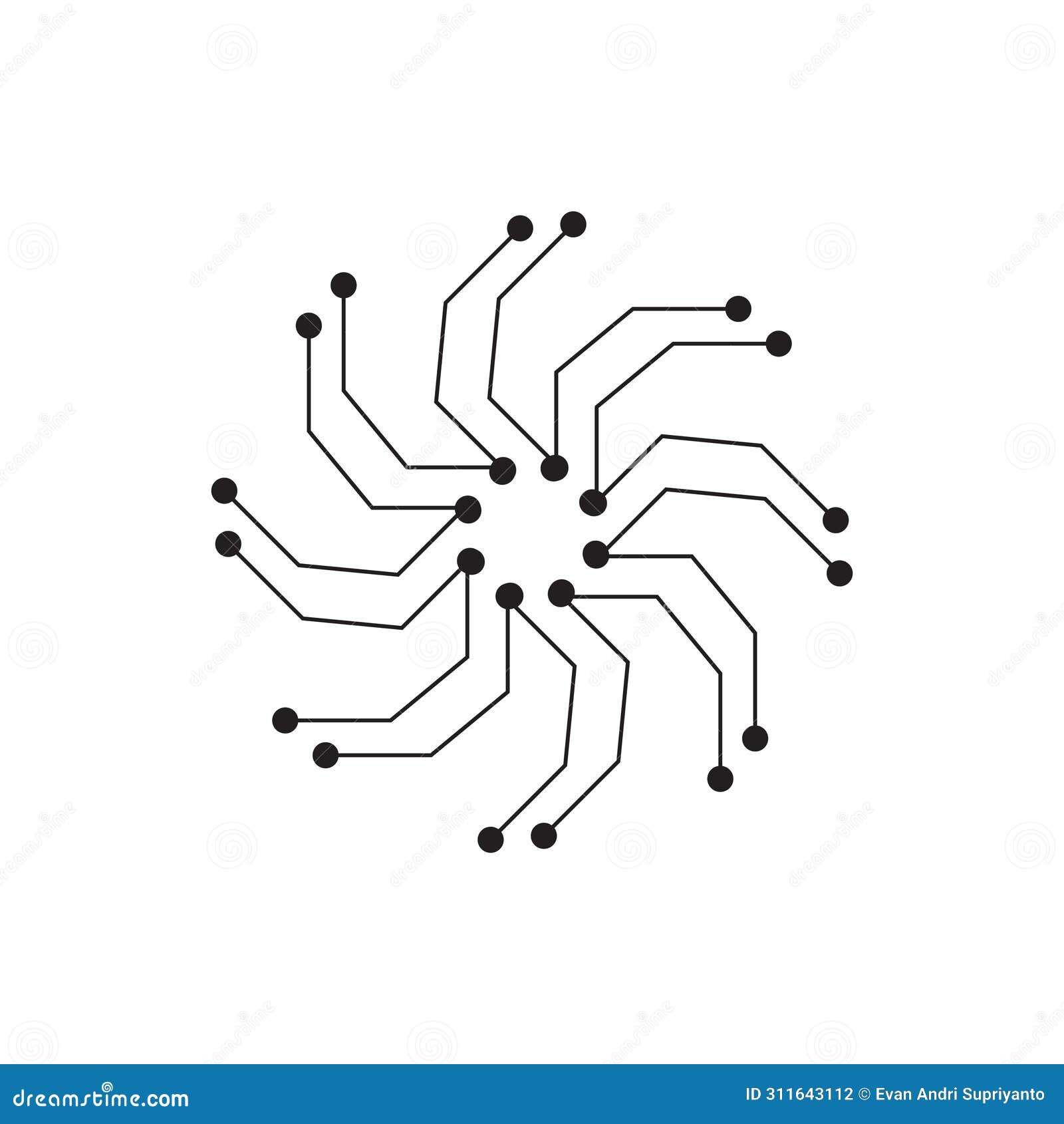 Circuit Logo Vector Element Symbol and Design Stock Vector ...