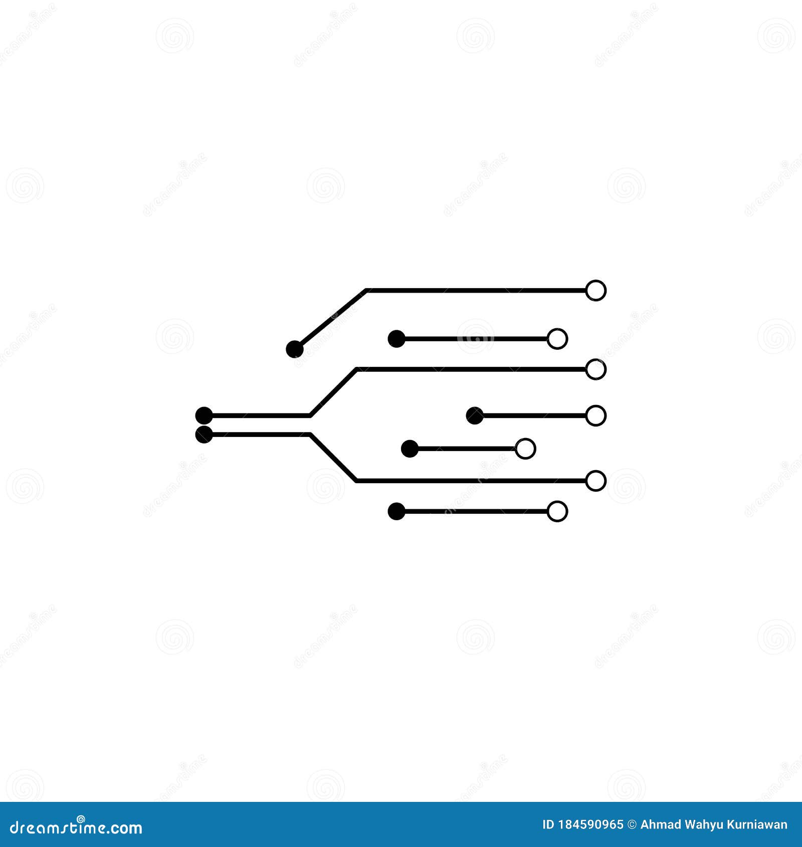 Circuit logo stock vector. Illustration of electronic - 184590965