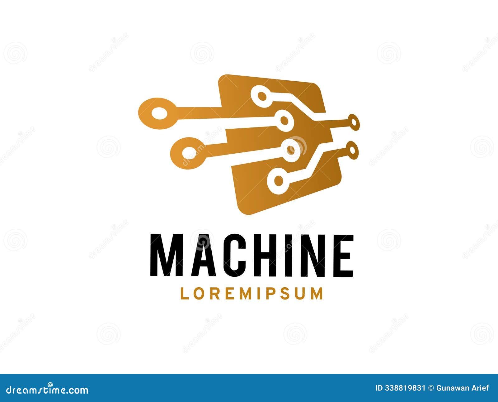 Circuit Machine Logo Symbol or Icon Template Stock Vector ...