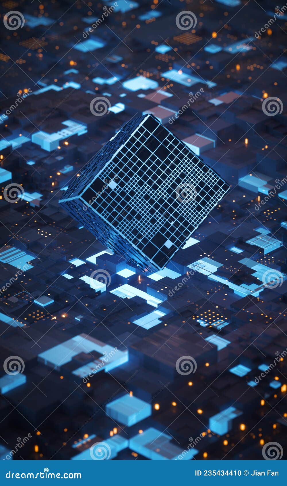Circuit and Materials, Science and Technology, 3d Rendering Stock ...