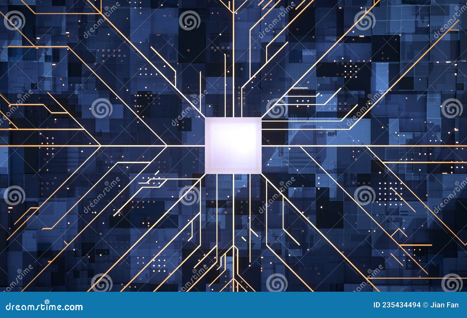 Circuit and Materials, Science and Technology, 3d Rendering Stock ...