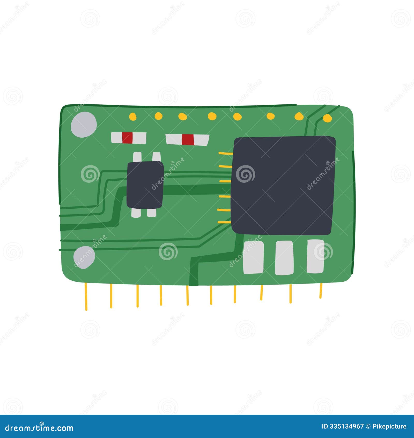 Microcontroller Set Cartoon Vector Illustration | CartoonDealer.com ... Microcontroller Set Cartoon Vector Illustration | CartoonDealer.com ...
