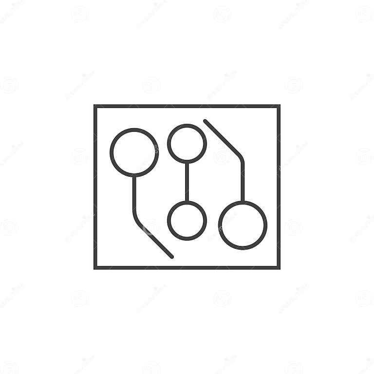 Circuit Outline Flat Icon Vector Design Illustration Stock Vector ...