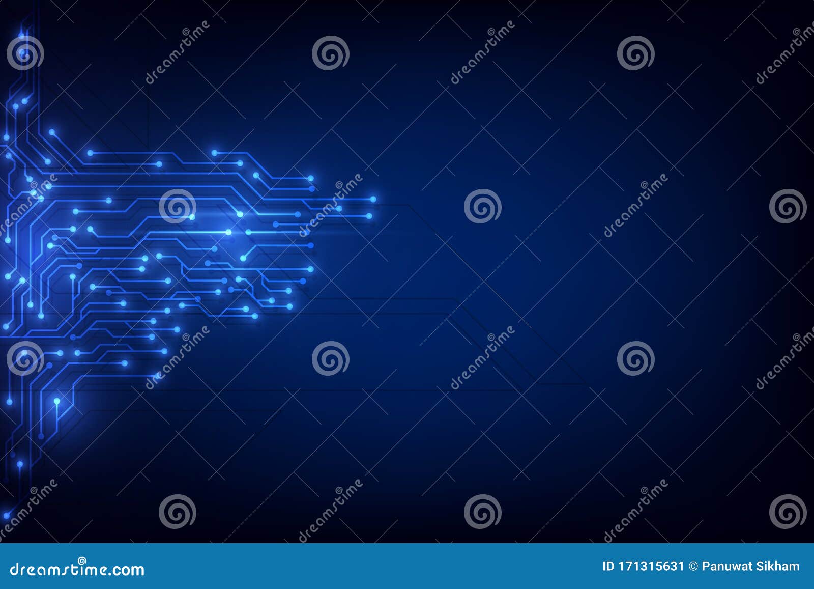 Circuit Pattern Electronics Concept Background. Vector Illustration ...