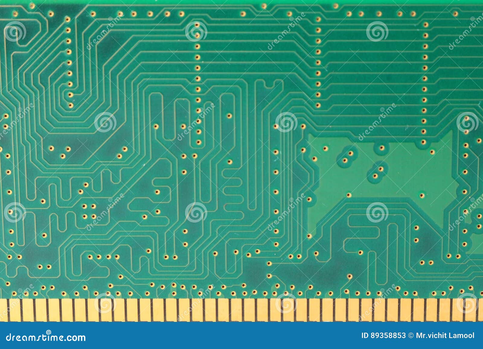 Circuit Pattern on the RAM Used for Computers. Stock Image - Image of ...