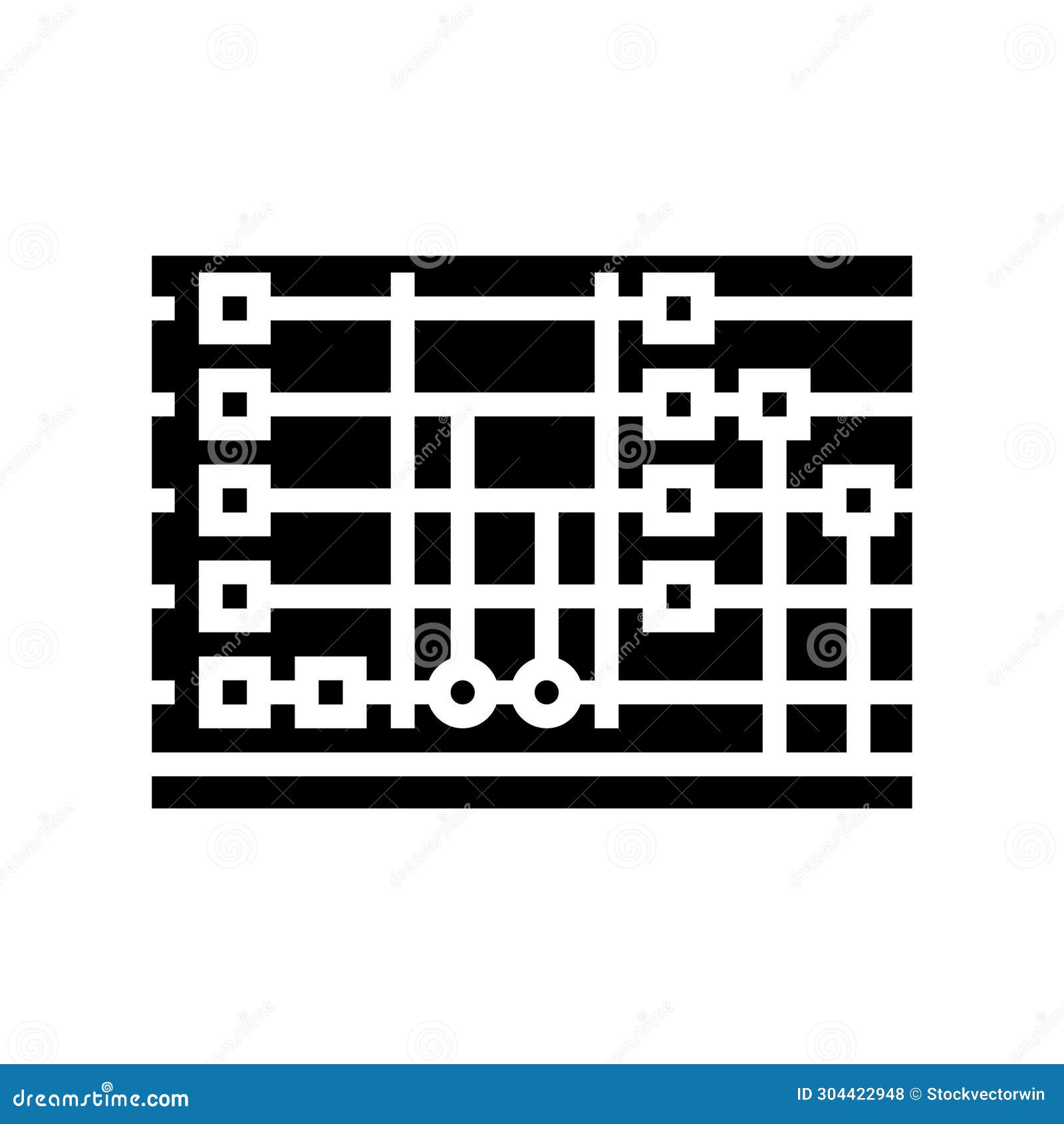 Circuit Quantum Technology Glyph Icon Vector Illustration Stock ...