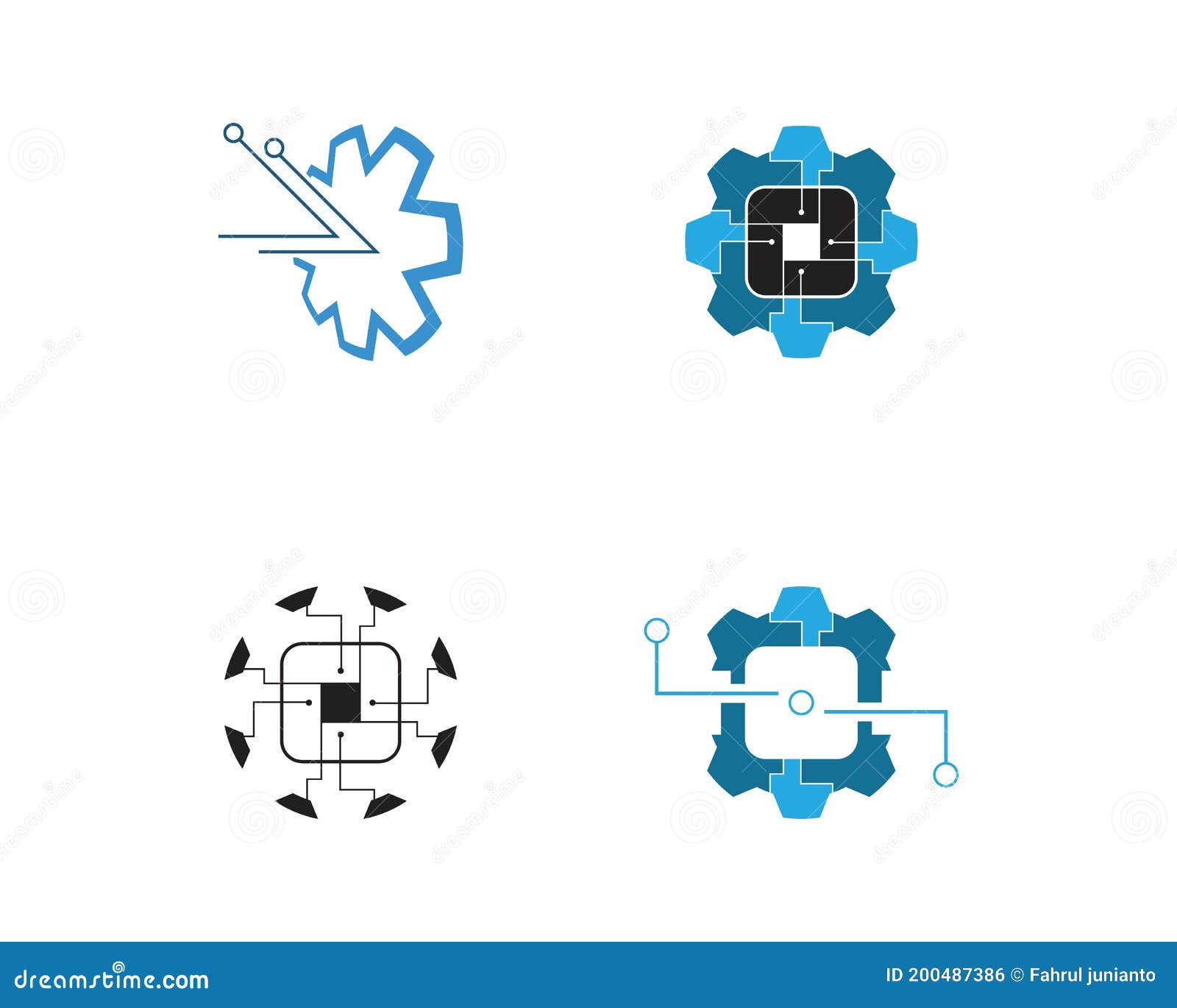 Circuit Techno Logo Vector Template Stock Vector - Illustration of ...