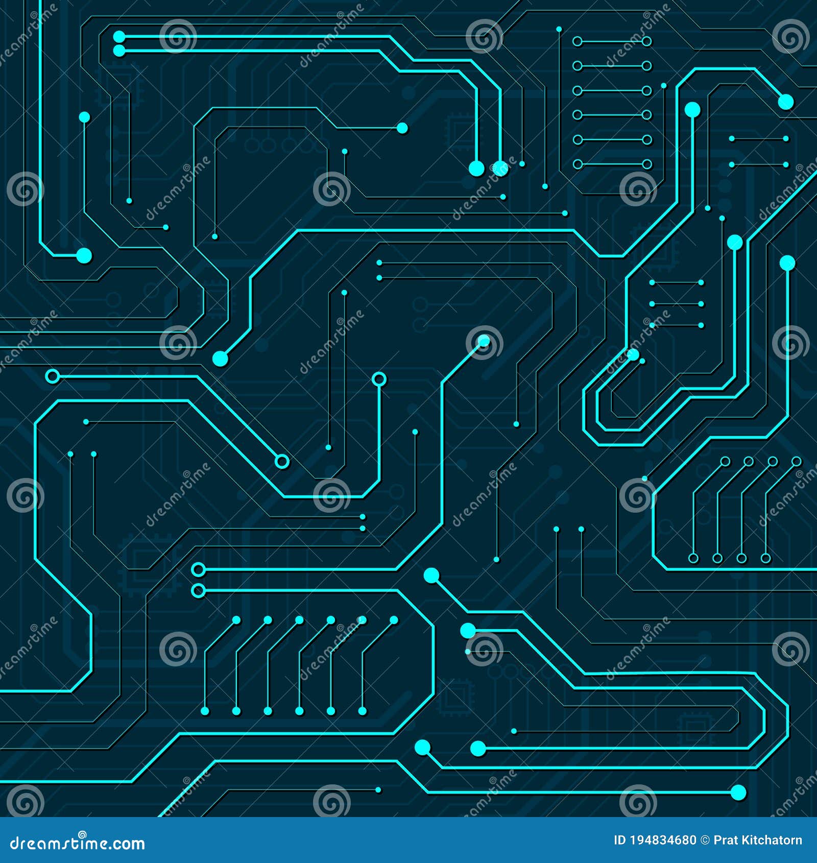 Circuit Technology Background Stock Vector - Illustration of network ...