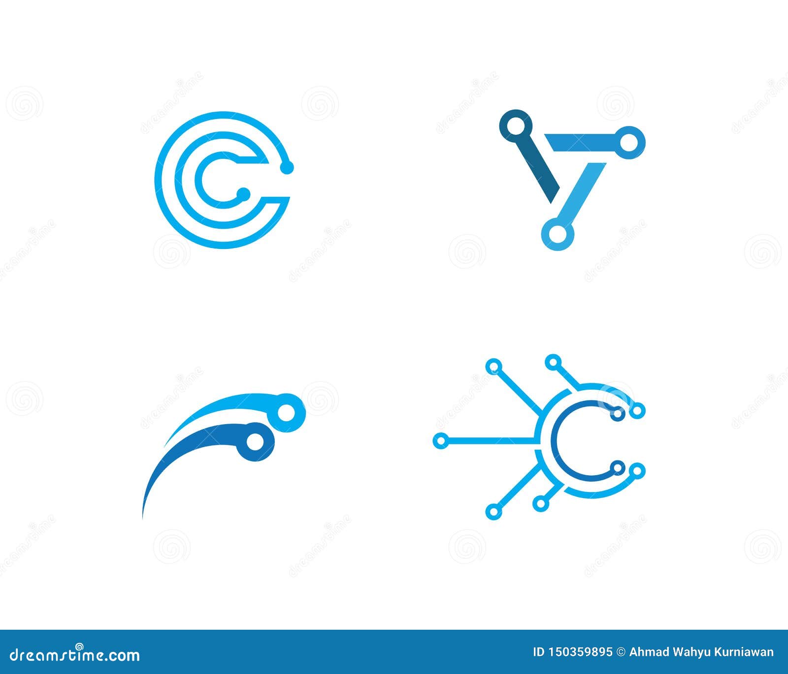 Circuit technology logo stock vector. Illustration of computer - 150359895