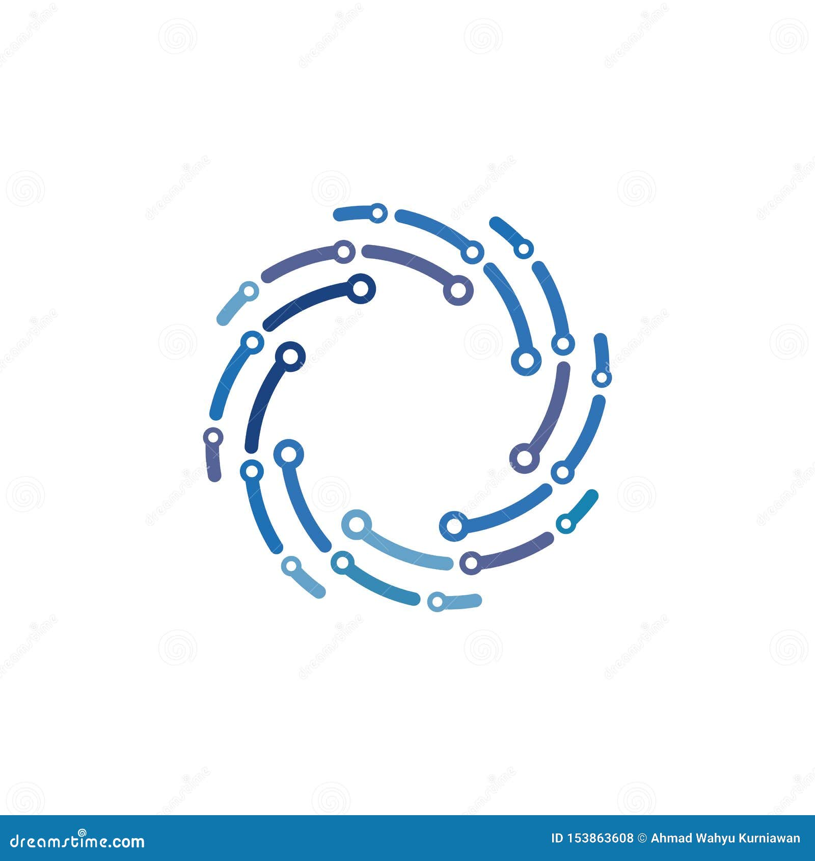 Circuit technology logo stock vector. Illustration of processor - 153863608