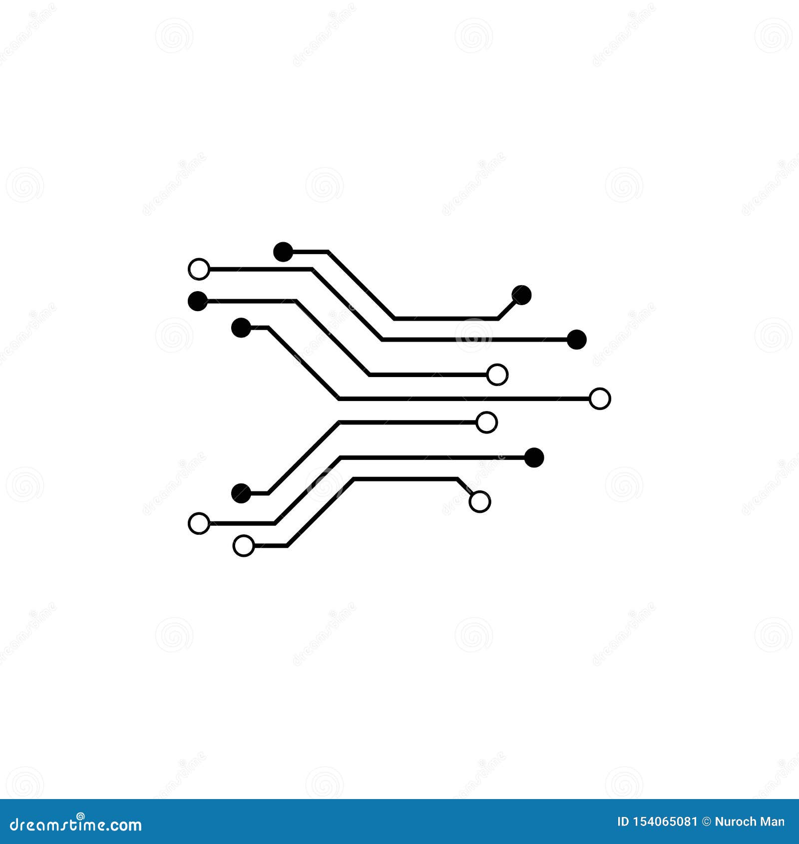 Circuit Technology Logo Vector Template. Stock Vector - Illustration of ...