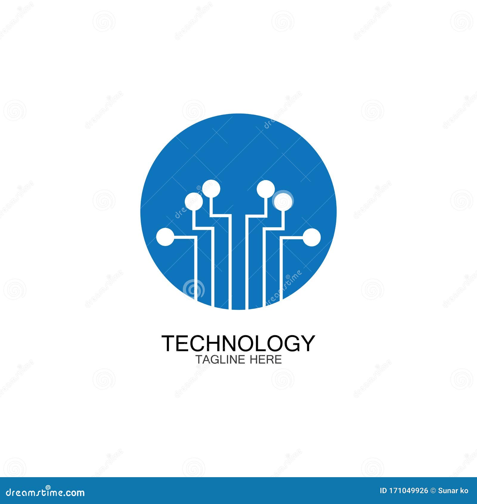 Circuit Technology Logo Vector Template-vector Stock Vector ...