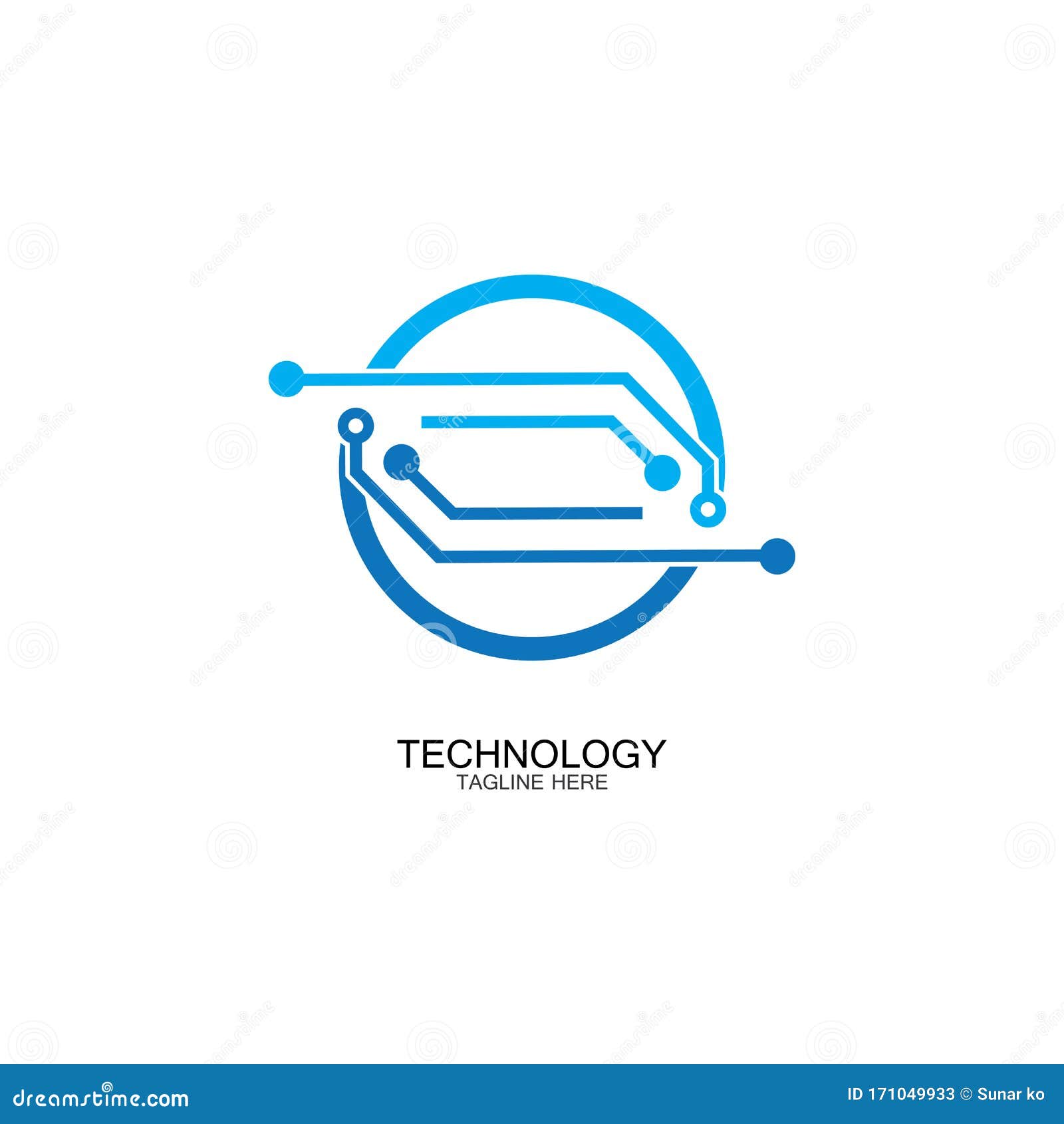 Circuit Technology Logo Vector Template-vector Stock Vector ...