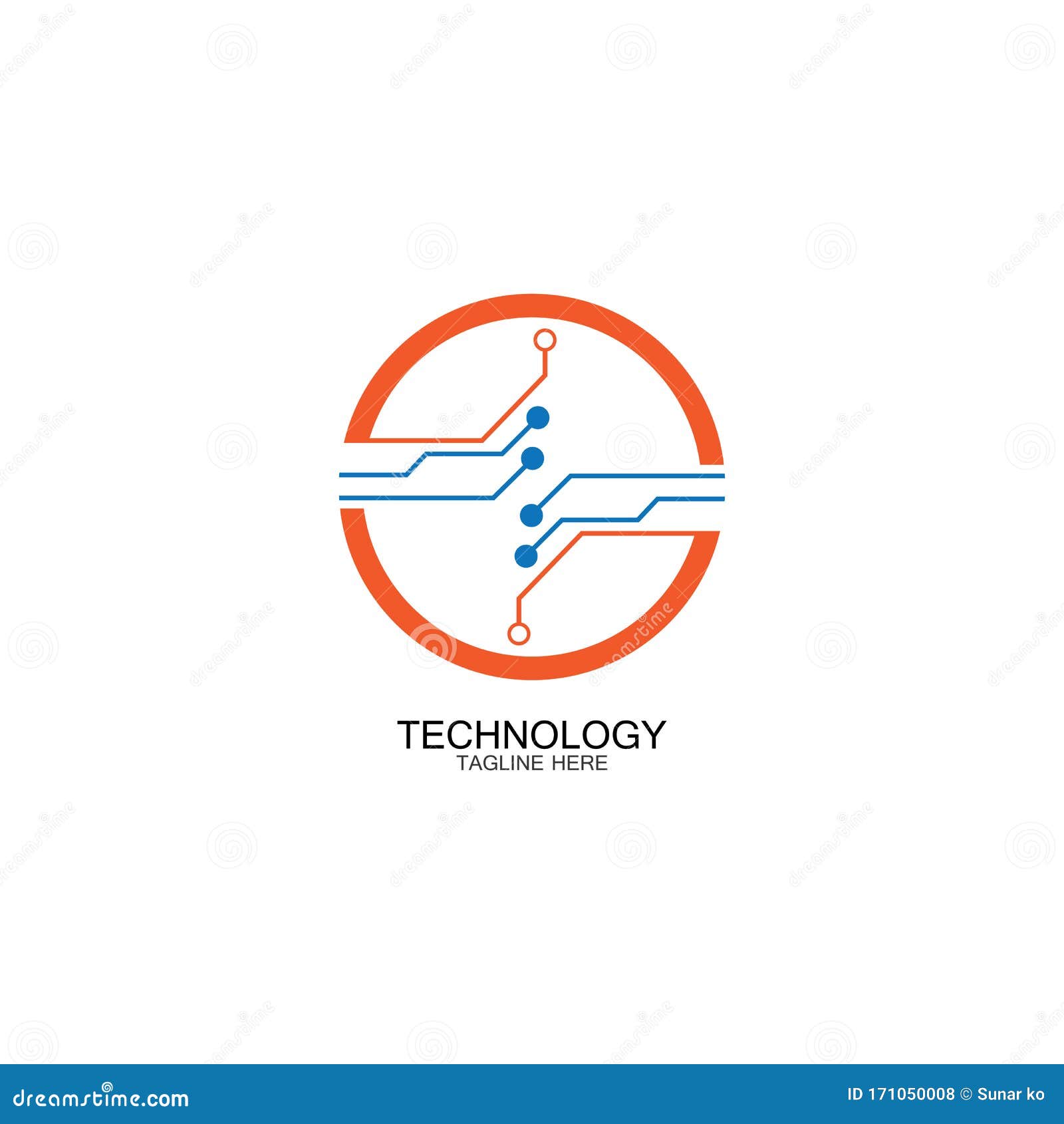 Circuit Technology Logo Vector Template-vector Stock Vector ...