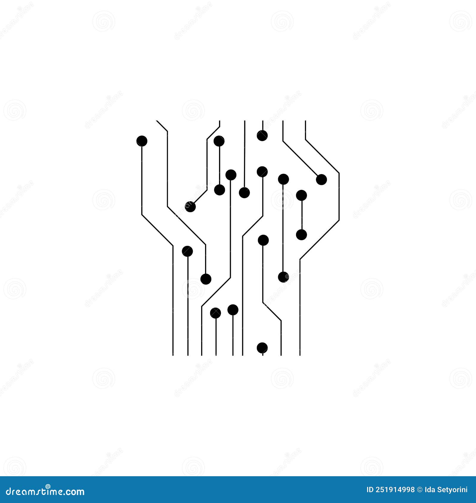 Circuit technology logo stock illustration. Illustration of information ...