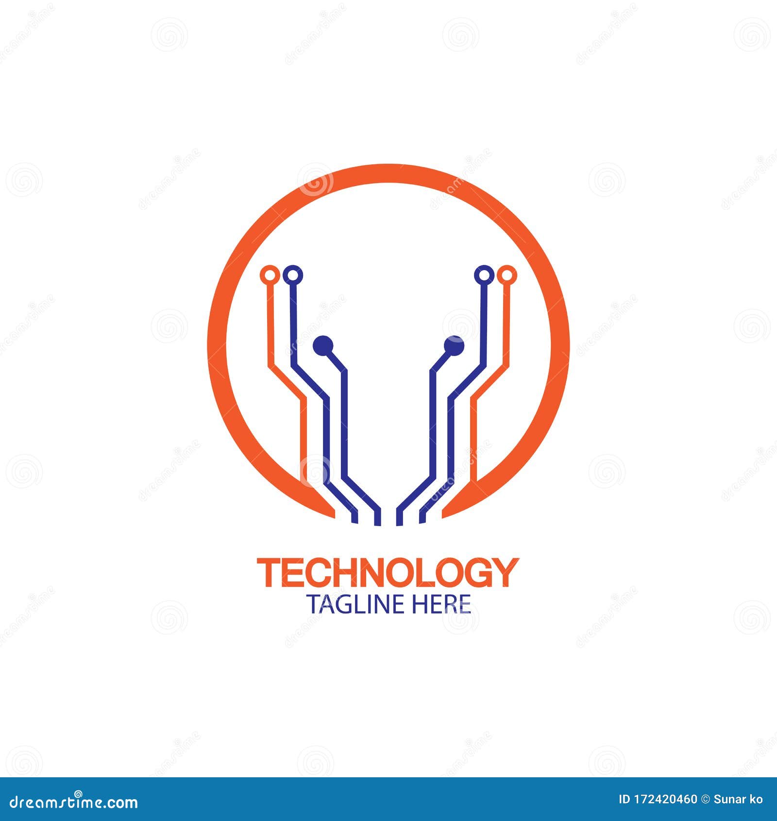 Circuit Technology Logo Vector Template-vector Stock Vector ...