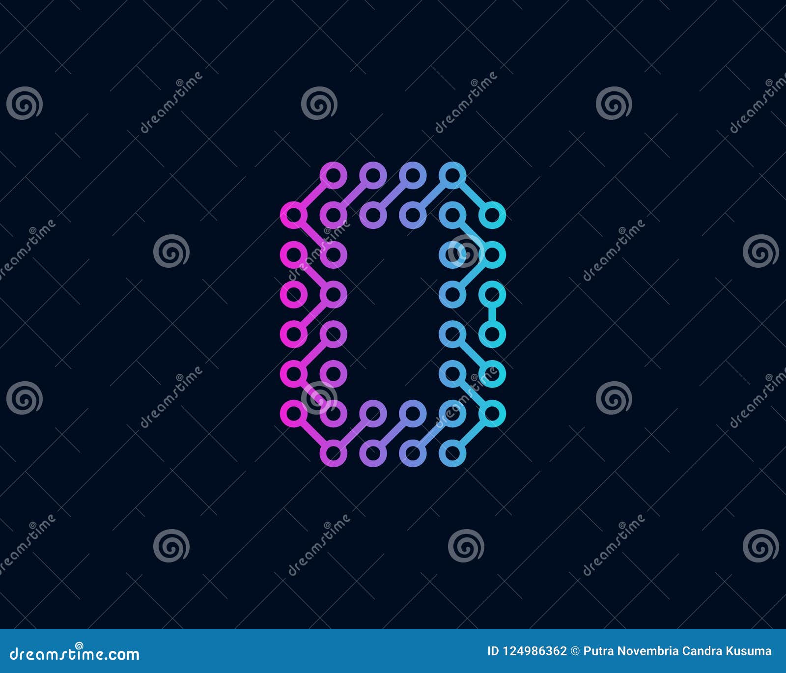 0 Circuit Technology Number Logo Icon Design Stock Vector ...