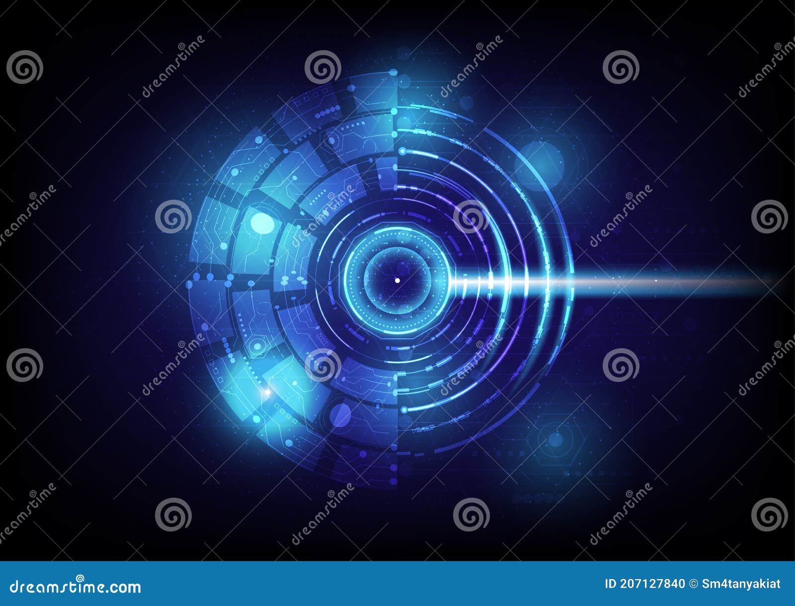 Futuristic Circuit Telecommunication Technology Background Stock Vector ...