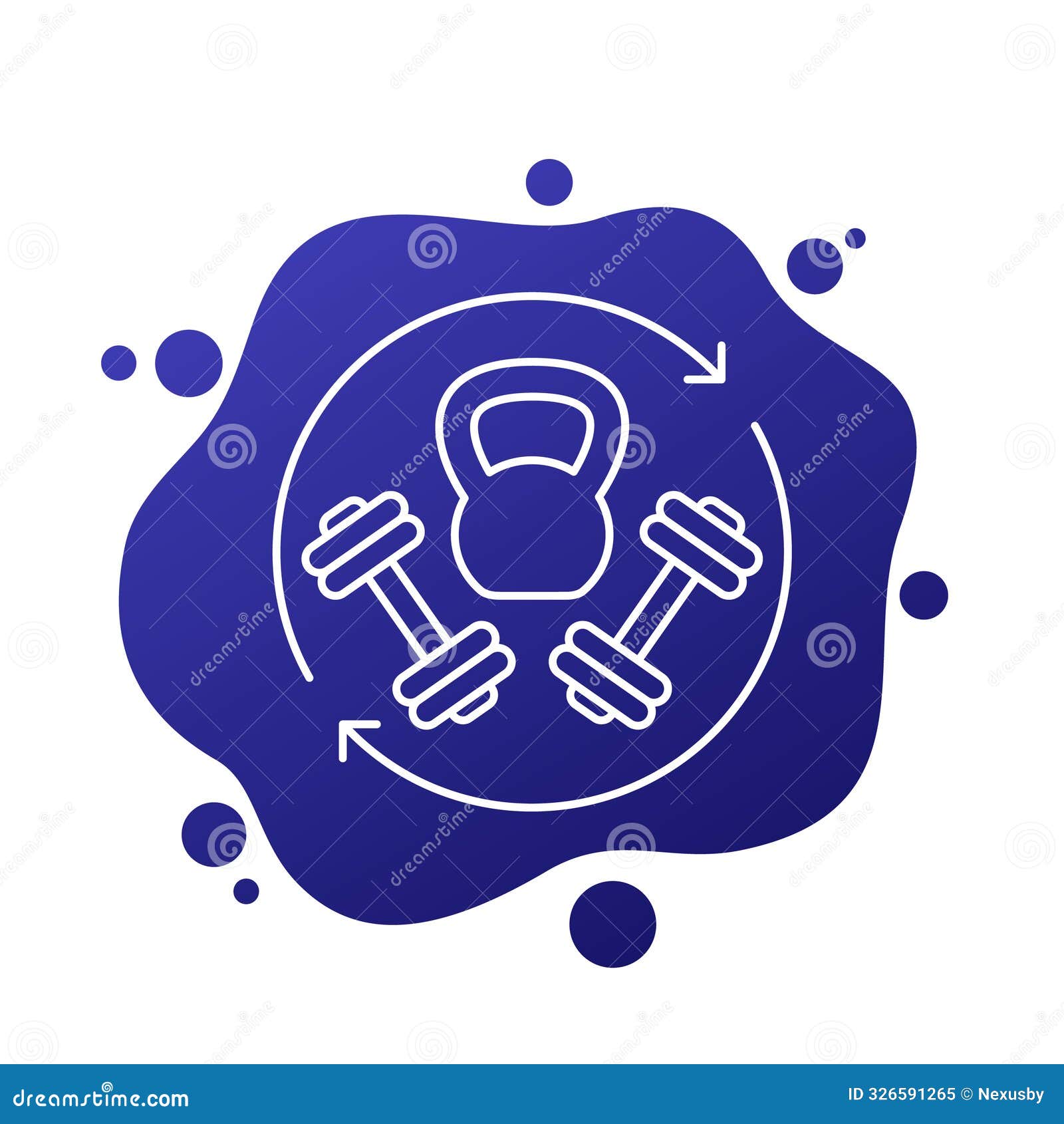 Circuit Training Icon, Endurance Workout Vector Stock Illustration ...