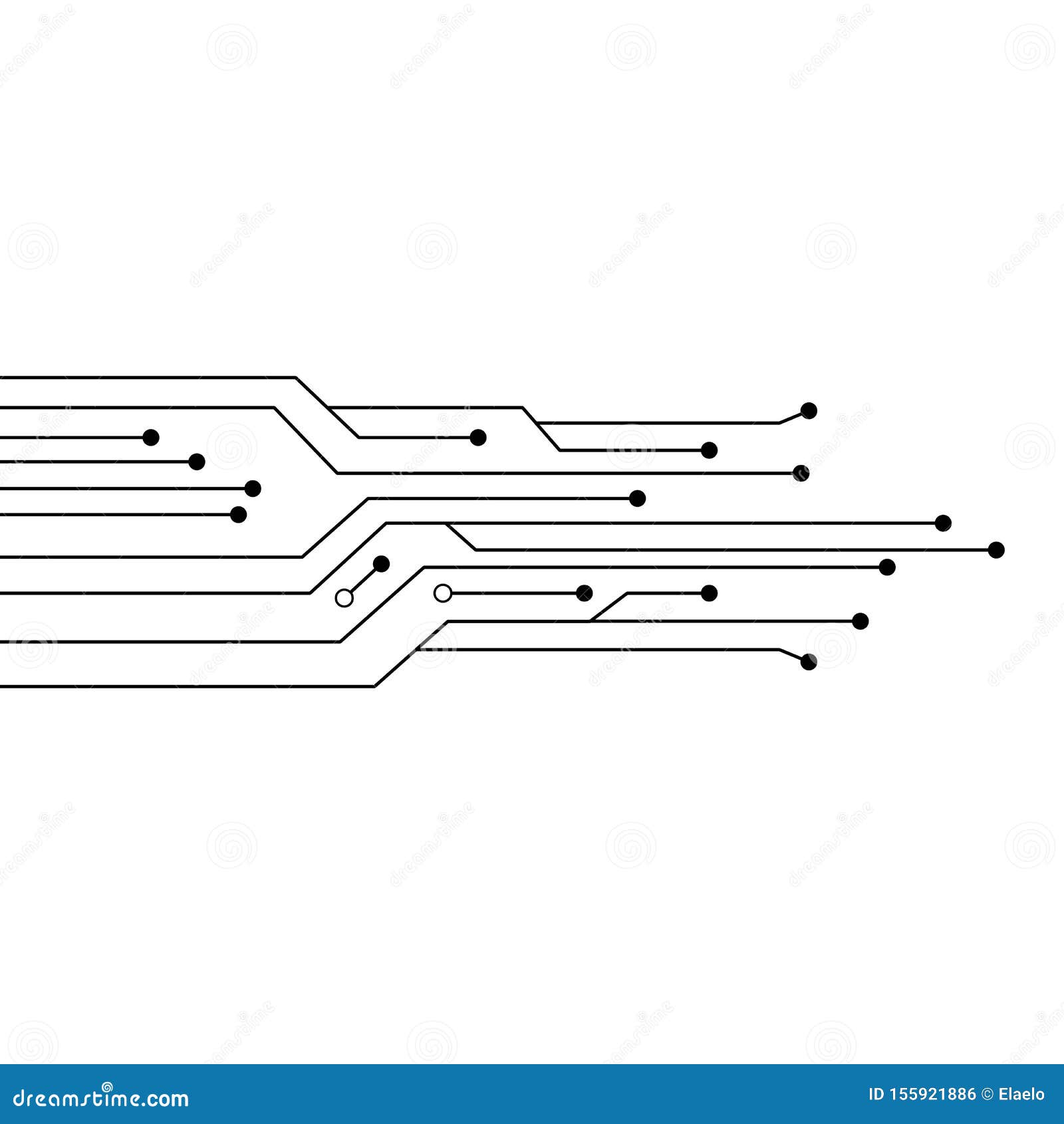 Circuit Vector Illustration Stock Vector - Illustration of electronic ...