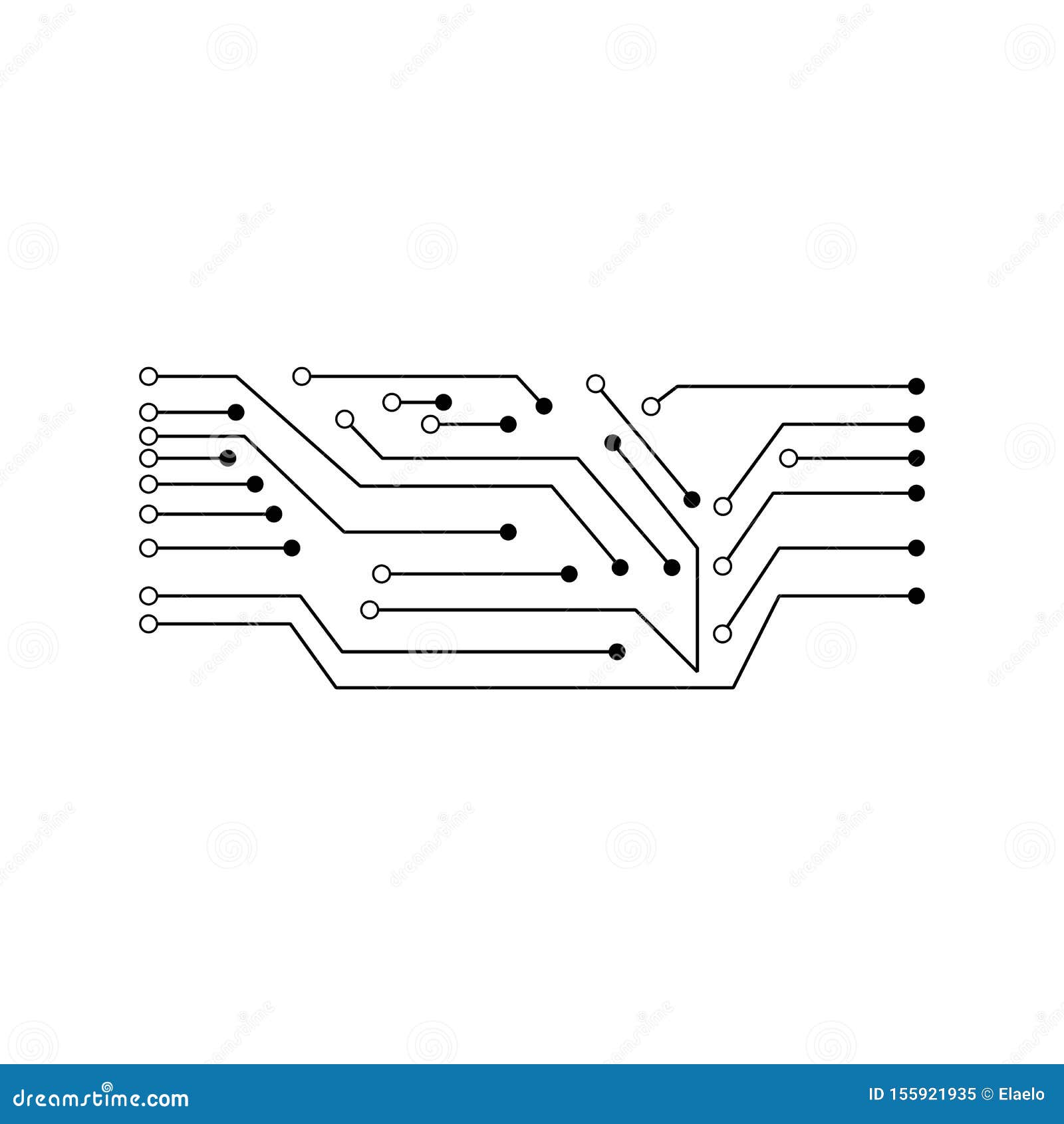 Circuit Vector Illustration Stock Vector - Illustration of blue, line ...