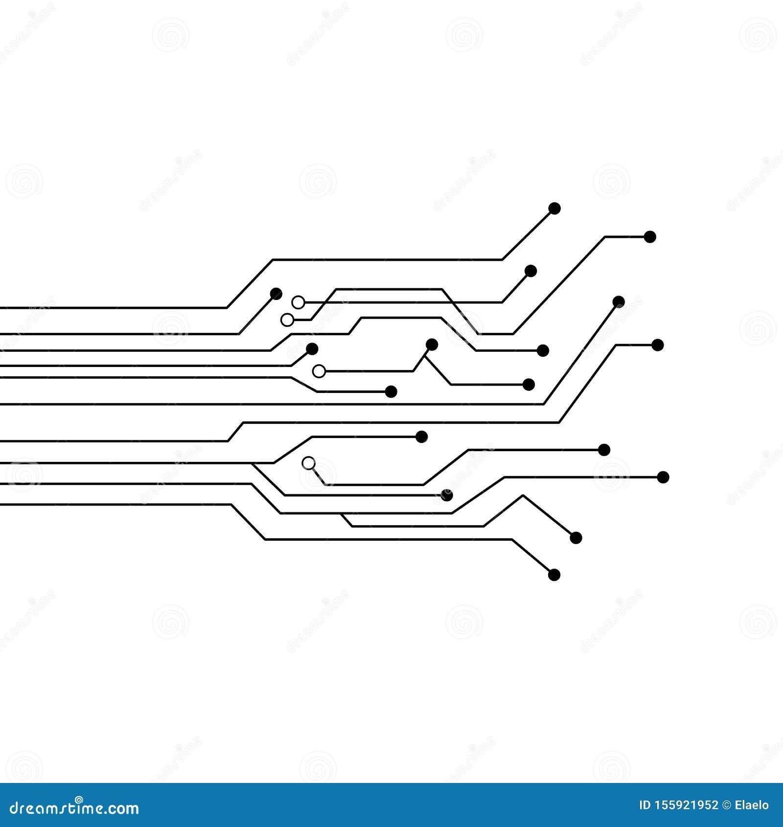 Circuit Vector Illustration Stock Vector - Illustration of electronic ...
