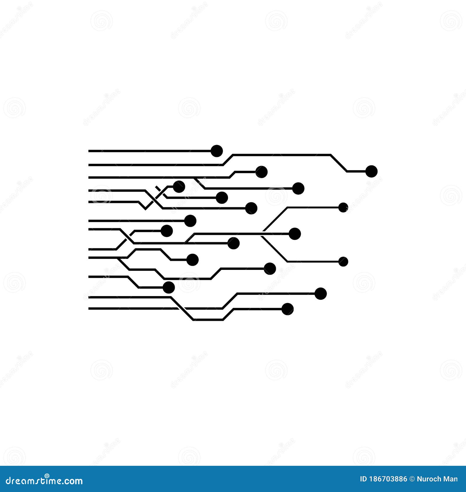 Circuit Vector Illustration Design Template. Stock Vector ...