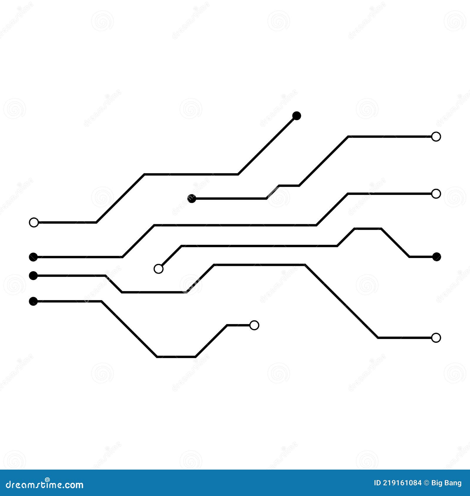 Circuit Vector Illustration Design Template Stock Vector - Illustration ...