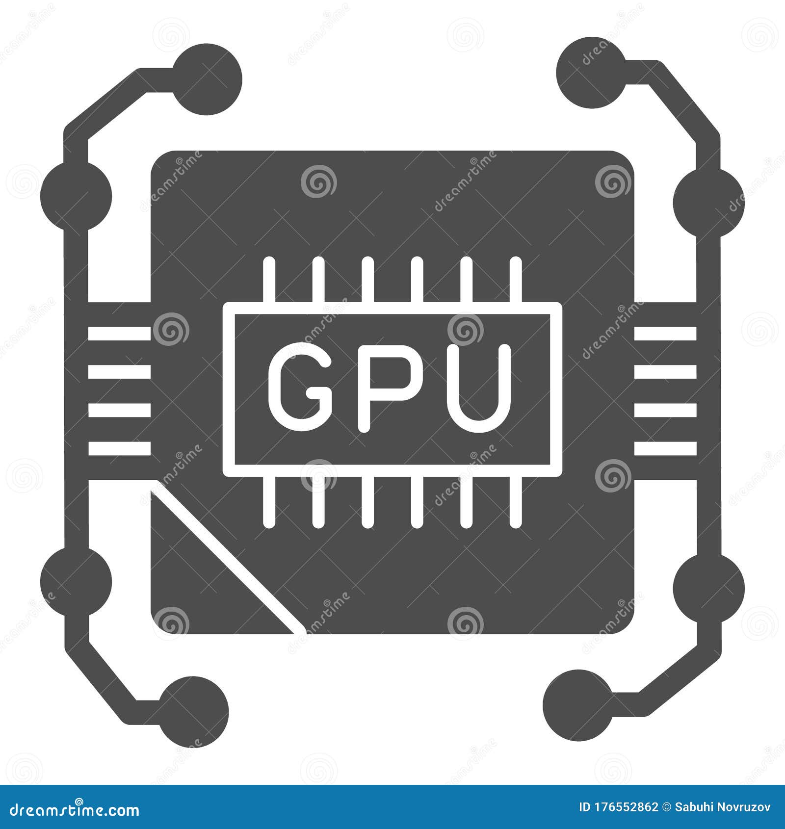 GPU Graphic Processor Hardware Tech. Processing Electronic Technology Concept On Server Rack ...