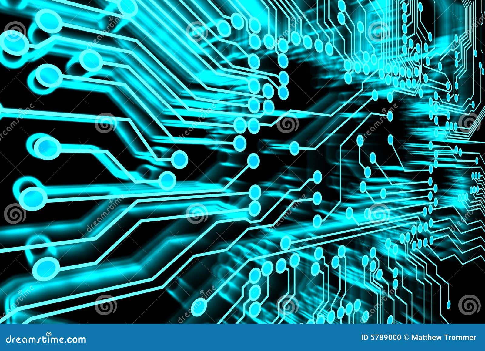 Circuiti blu illustrazione di stock. Illustrazione di incandescenza ...