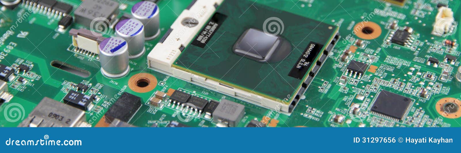 Circuito Elettronico Di Un Computer. Scheda Madre - Microprocessore ...