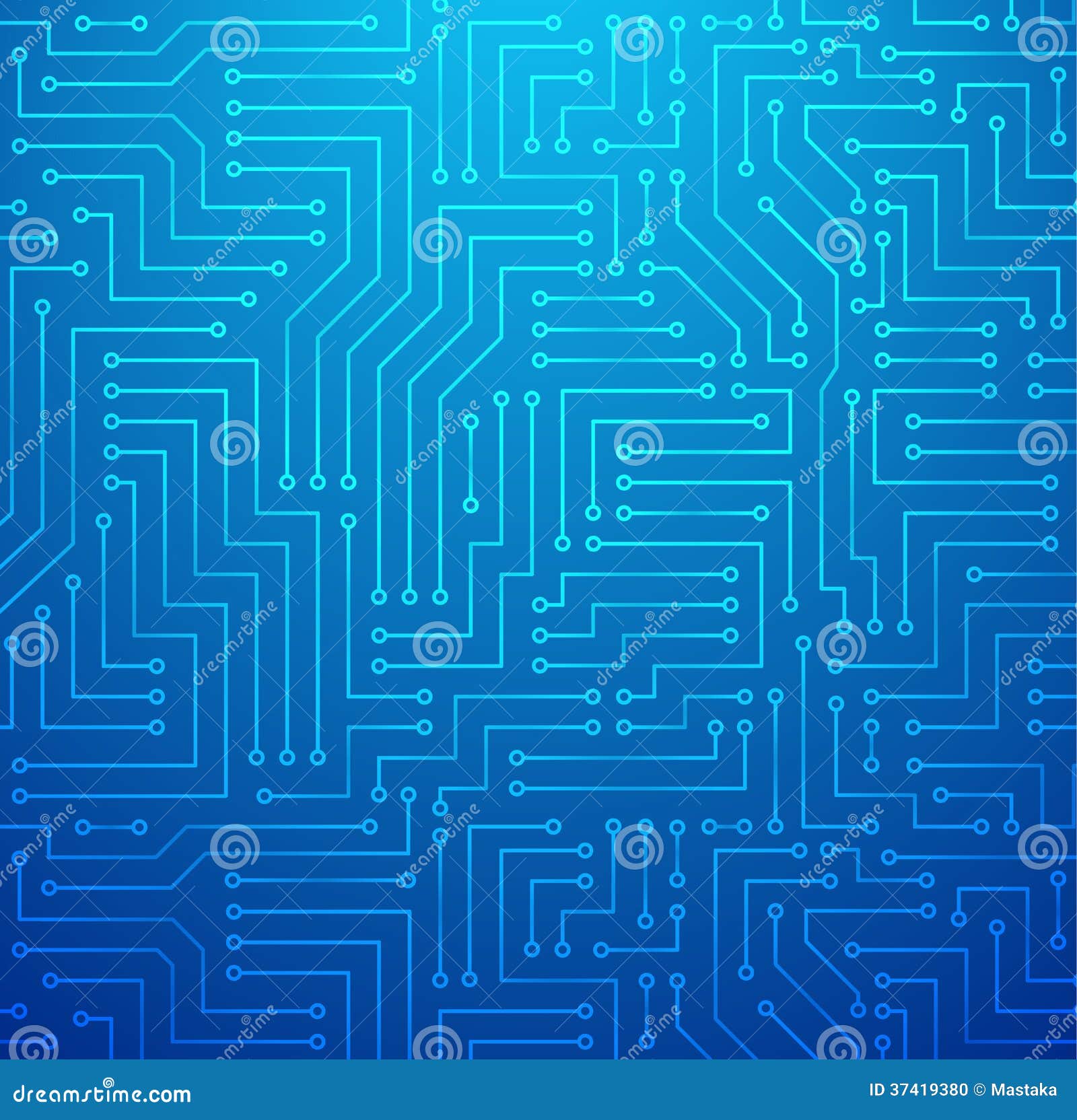 Circuito stampato del blu illustrazione vettoriale. Illustrazione di ...