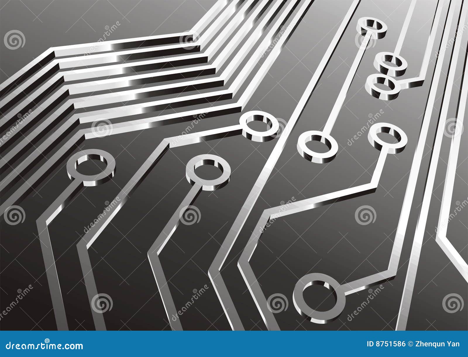 Circuitry stock vector. Illustration of electrical, circuit - 8751586