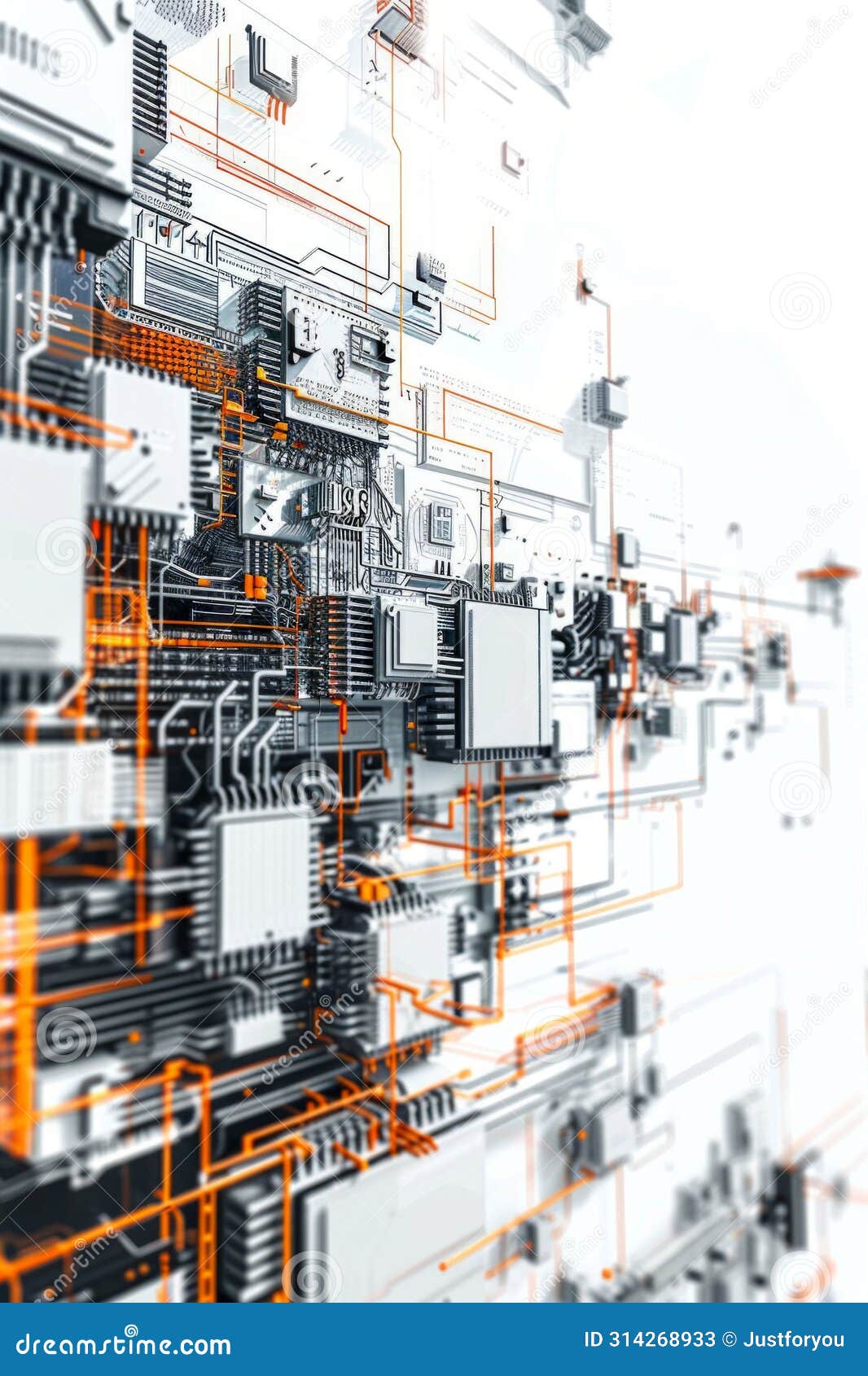 Circuitry Close-Up: the Anatomy of Electronics. Generative Ai Stock ...