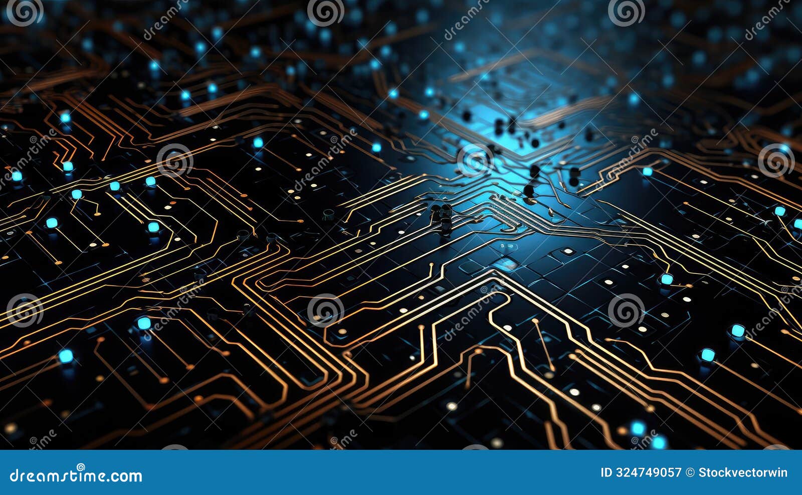 Circuitry Pattern Background Technology Stock Illustration ...