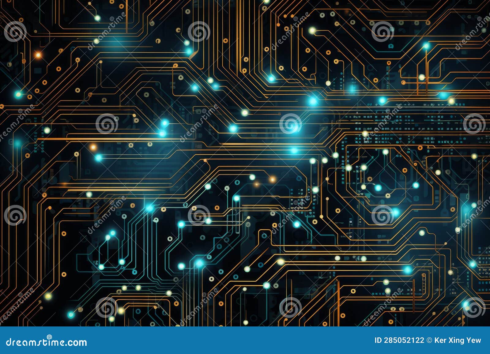 Circuitry Pattern with a High-tech Vibe Stock Illustration ...