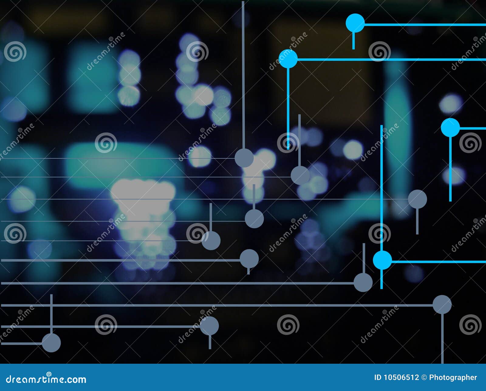 Circuits in blue stock illustration. Illustration of tech - 10506512