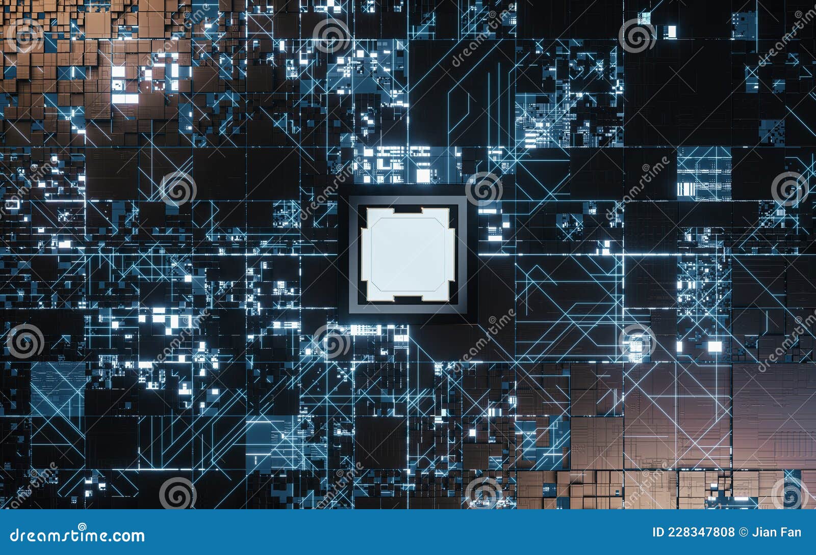 Circuits and Electricity with Black Background, 3d Rendering Stock ...