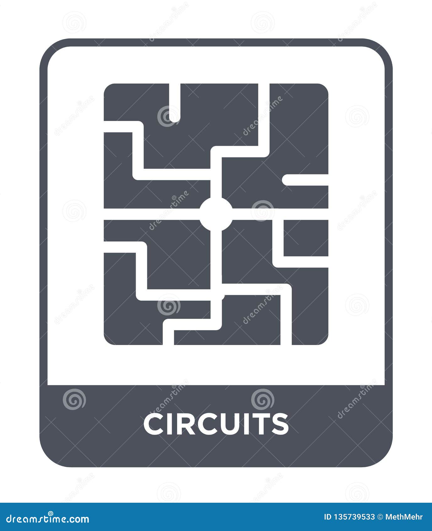 Circuits Icon in Trendy Design Style. Circuits Icon Isolated on White ...