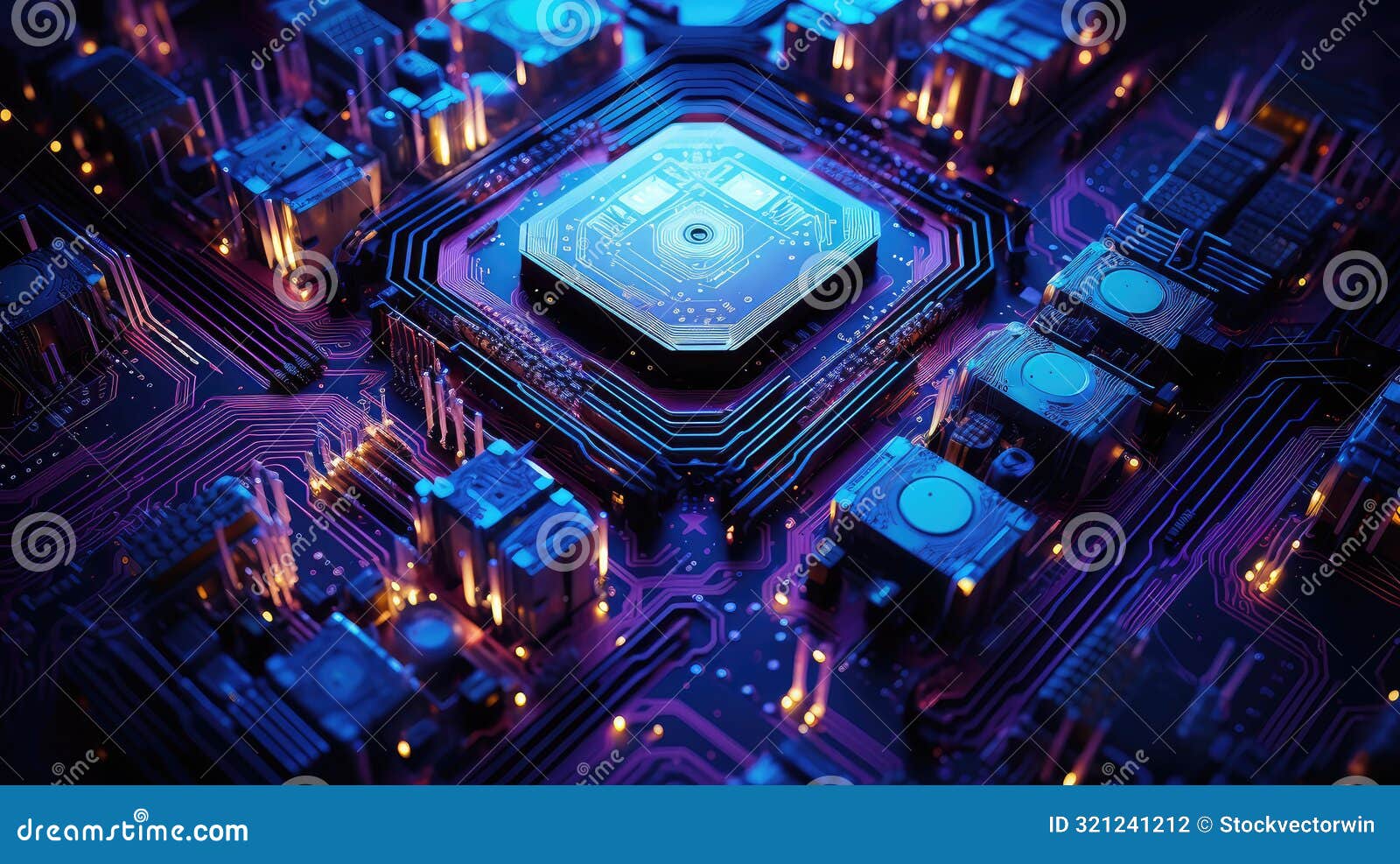 Circuits Technology Information Background Stock Illustration ...