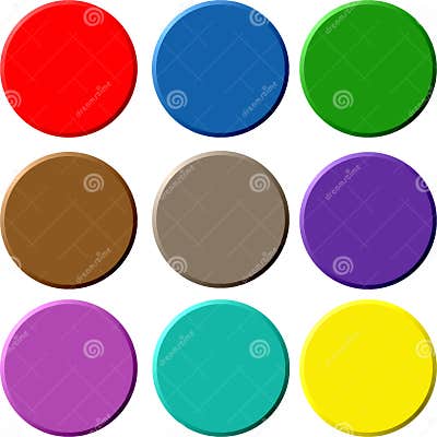 Circular 3D buttons stock illustration. Illustration of press - 2400595