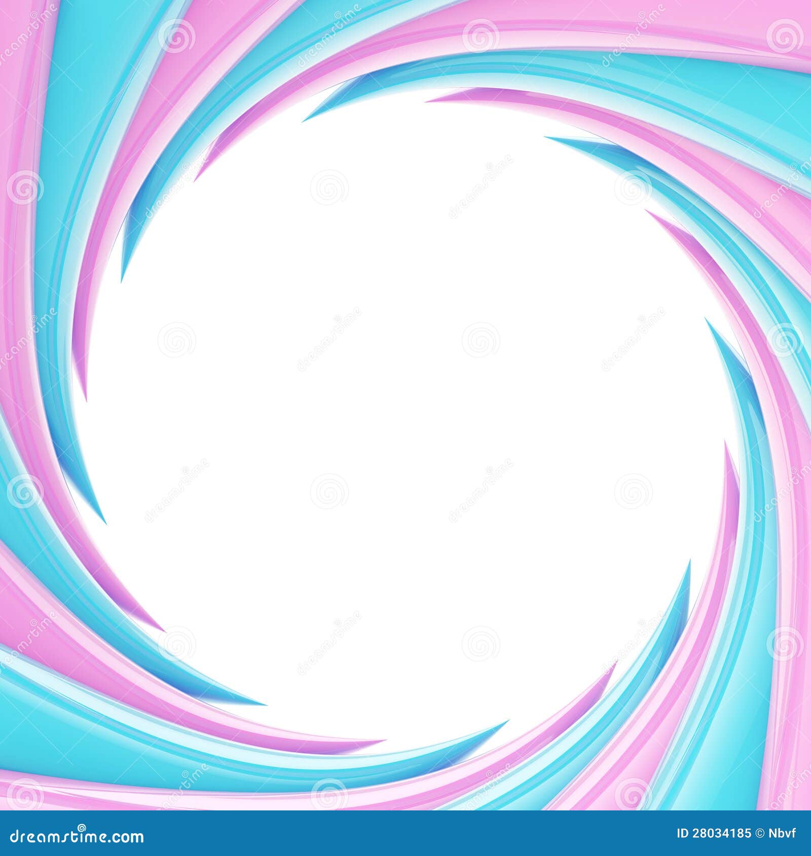 Circular Abstract Frame Made of Wavy Elements Stock Illustration ...