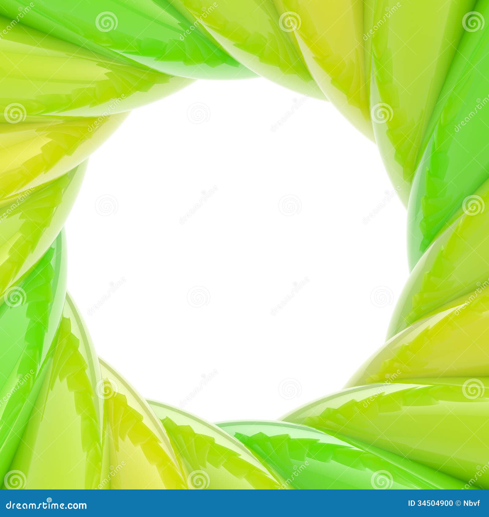 Circular Abstract Frame Made of Wavy Elements Stock Illustration ...