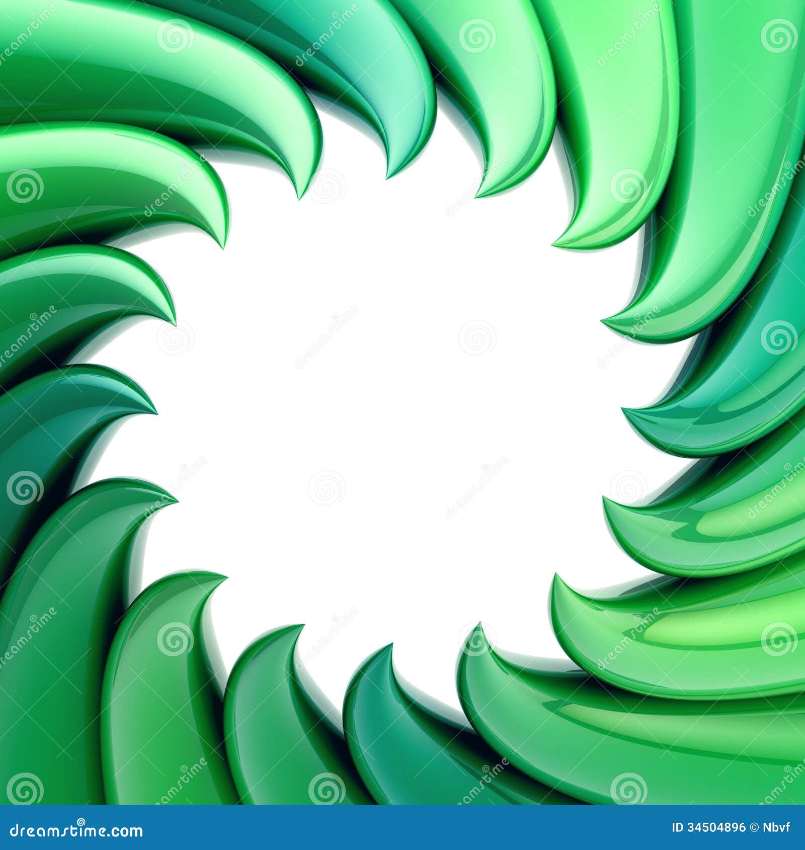 Circular Abstract Frame Made of Wavy Elements Stock Illustration ...