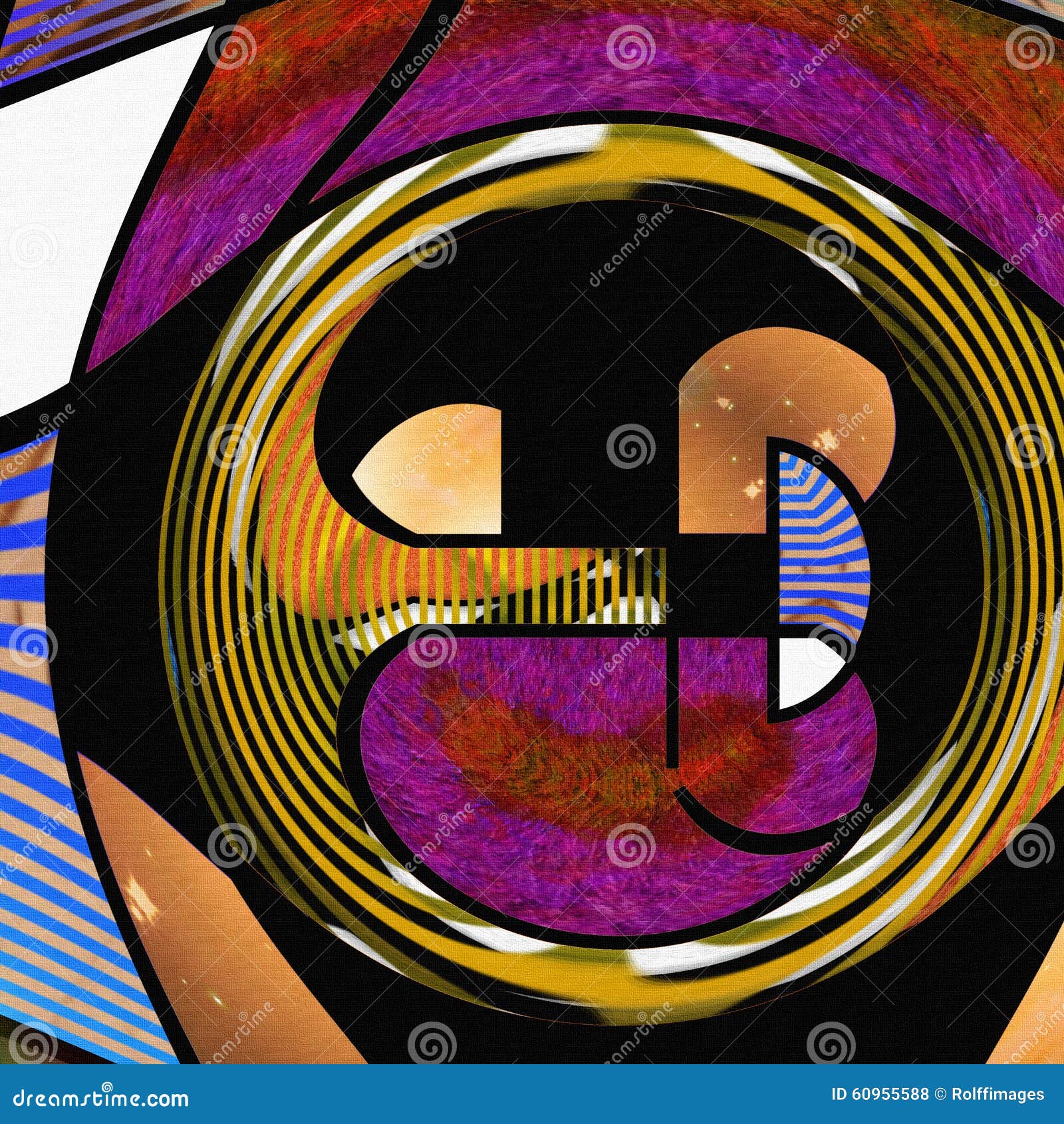 Circular Abstract stock illustration. Illustration of effect - 60955588